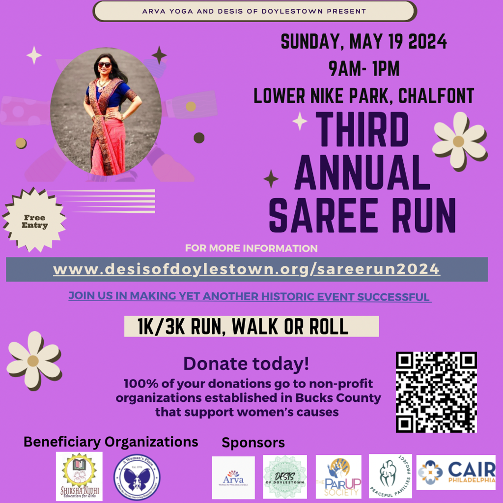 Third Annual Saree Run - Desis Of Doylestown